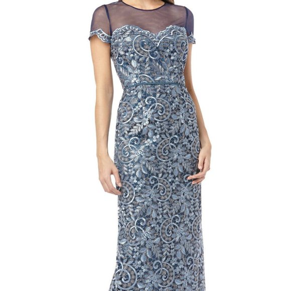 JS Collections | Dresses | Js Collections Illusion Yoke Scroll ...